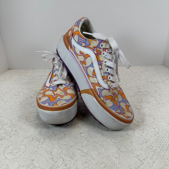 Vans | Shoes | Vans Off The Wall Old Skool Uv Ink Peace 7s Era Color ...